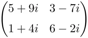 Complex matrix: definition, types, examples, operations,...