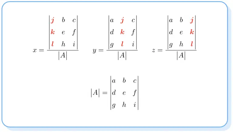 How To Solve Systems Of Equations Using Cramers Rule Practice